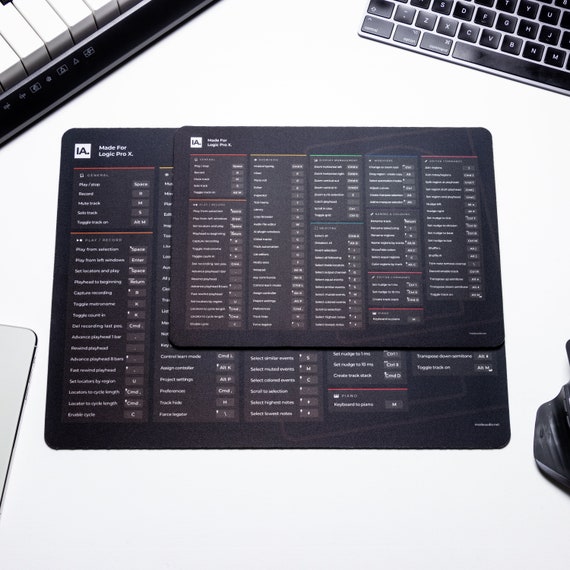 Logic Pro X Shortcut Mousepad for Apple Mac | Etsy