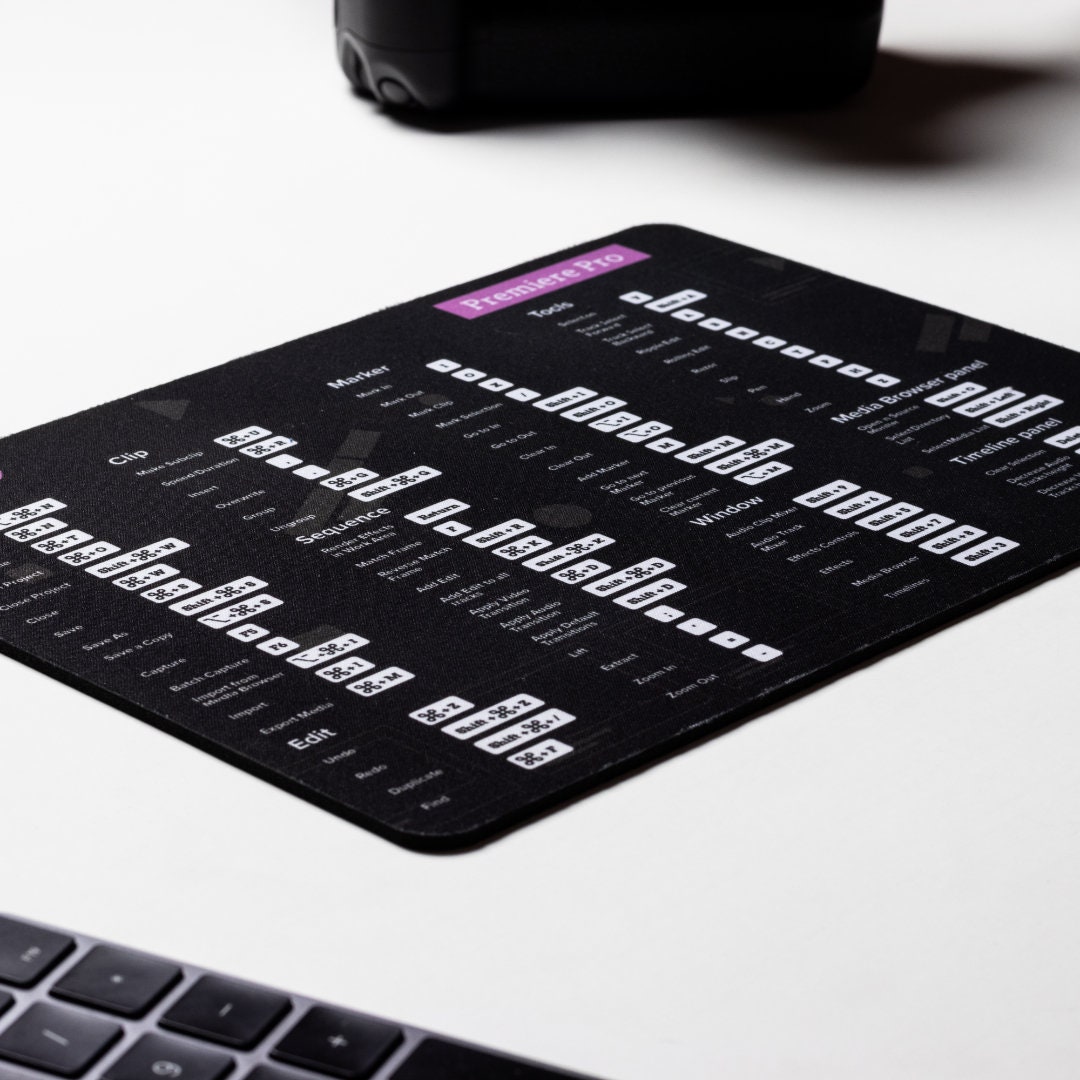 Adobe Premiere Pro Shortcut Mousepad - Etsy