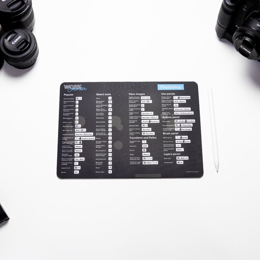 Adobe Photoshop Shortcut Mousepad - Etsy