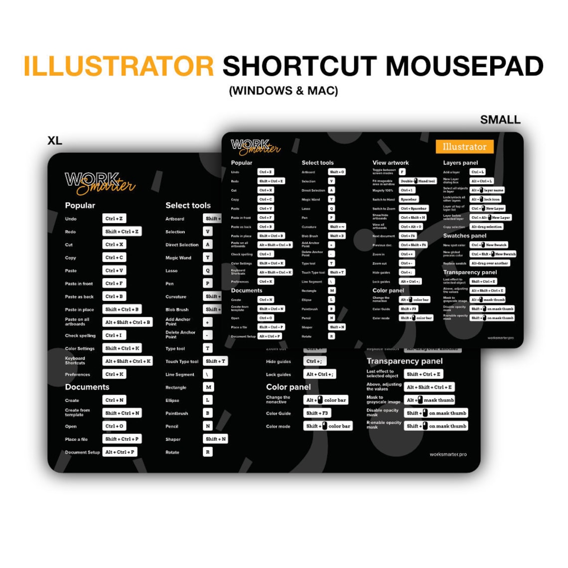 Adobe Illustrator Shortcut Mousepad - Etsy