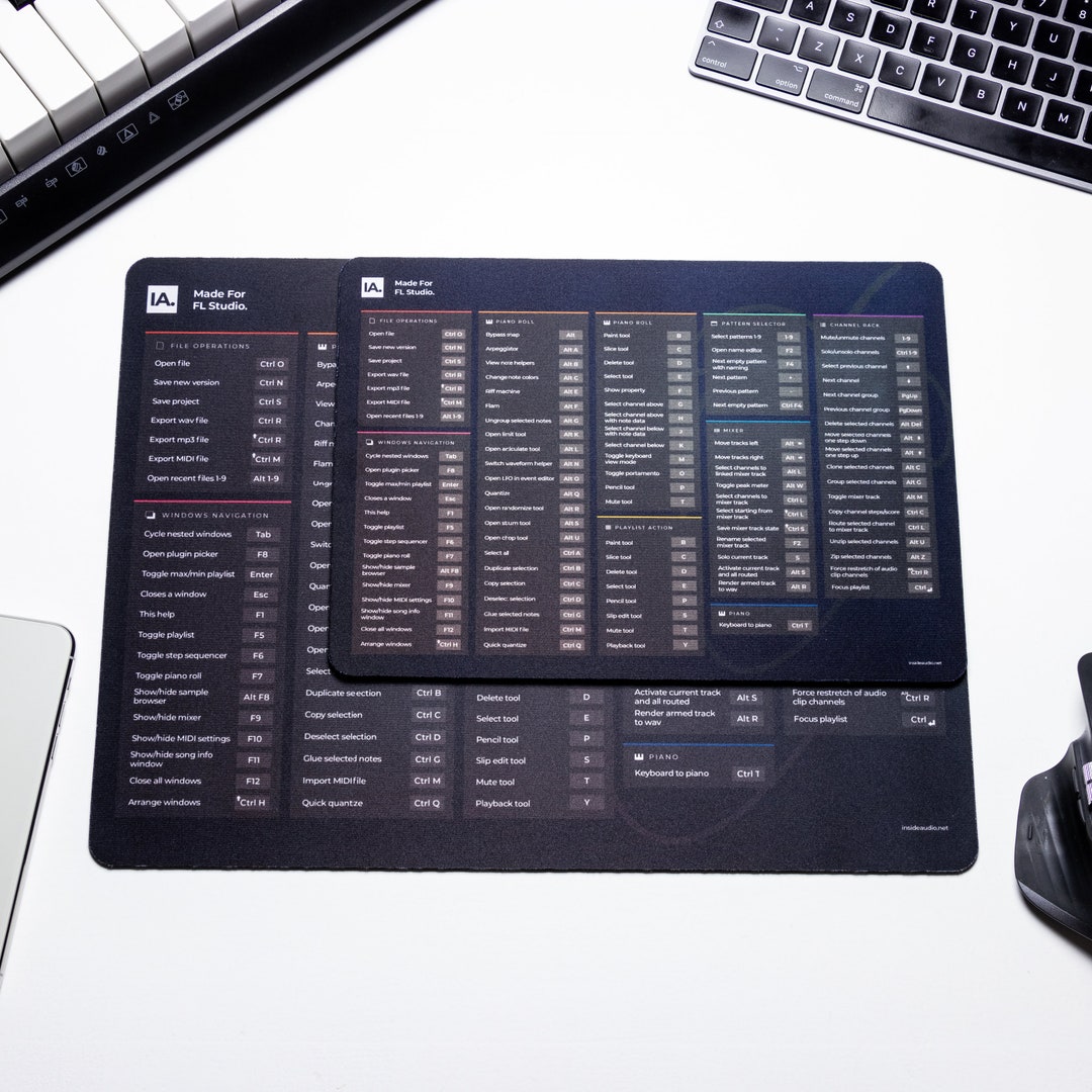 FL Studio Shortcut Mousepad for Apple Mac and Windows - Etsy