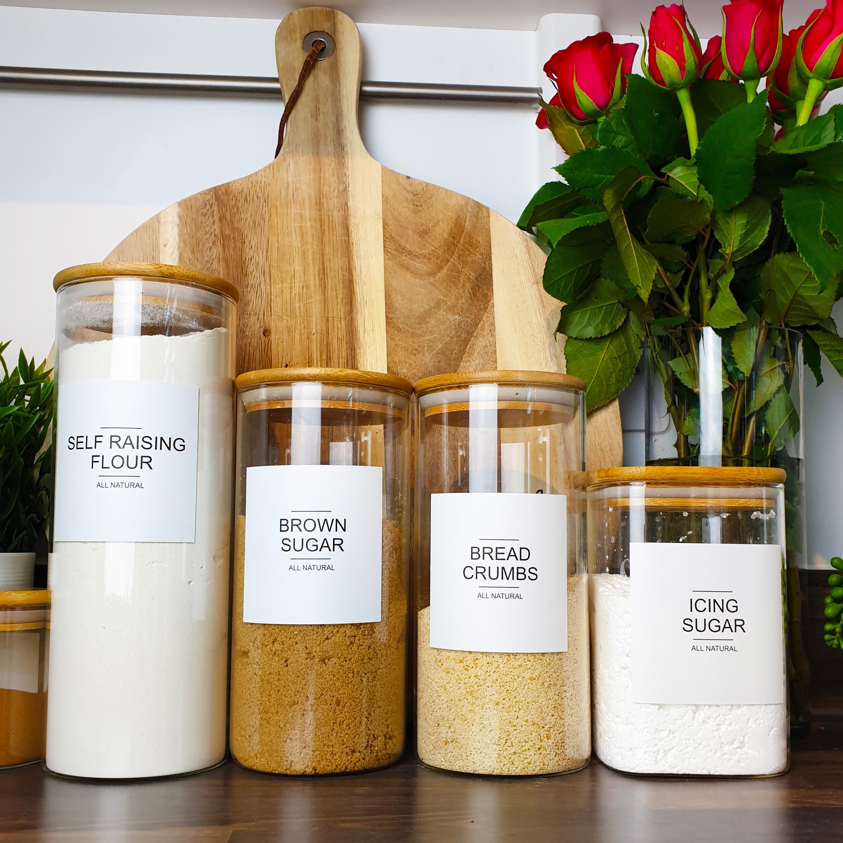 Modern Pantry Labels Organisation Labels White Pantry | Etsy