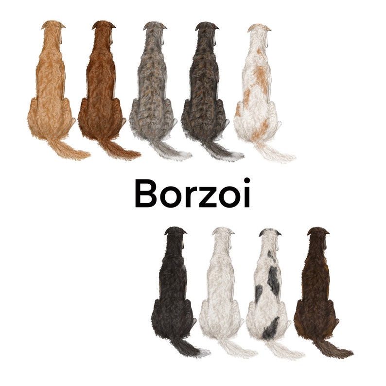 Watercolor DOG CLIPART. Dog Breeds Bundle. Dogs From Back View ...