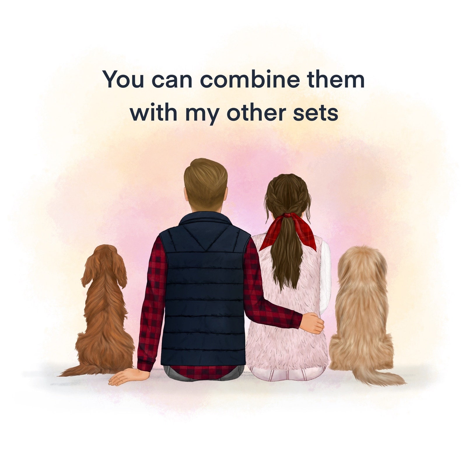 Small Dog Clipart. Dogs From Back View. Customizable Dog Graphics. Dog ...