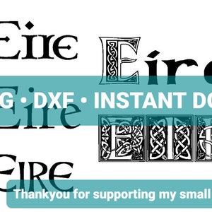 Celtic Style Eire SVG DXF FILE Bundle - Etsy UK