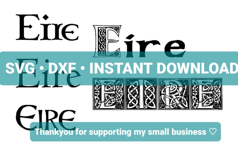 Celtic Style Eire SVG DXF FILE Bundle - Etsy
