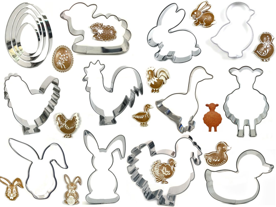 Stainless Steel Cookie Cutter Easter 16 Varieties Rabbit Egg - Etsy