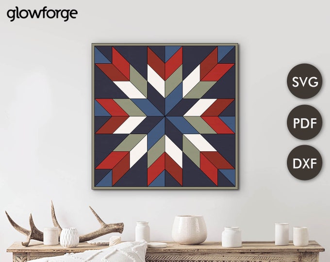 Barn Quilt Svg , Geometric Wooden Wall Art , Home Decor , Dxf Dwg ...