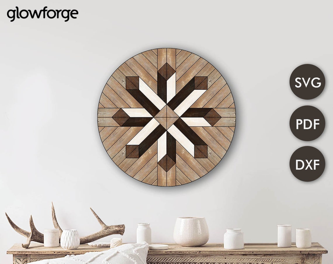 Geometric Barn Quilt Home Decor Laser Cut File Large - Etsy