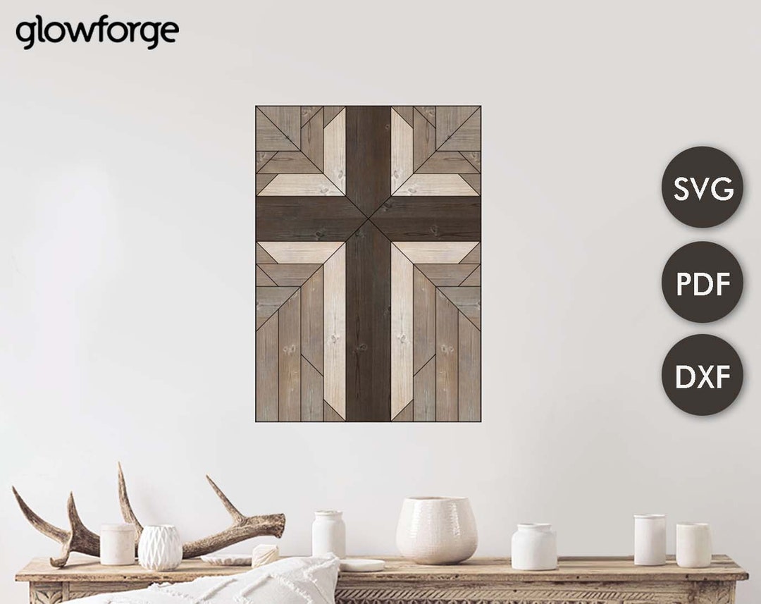 Cross , Barn Quilt , Home Decor , Laser Cut File , Instant Download ...
