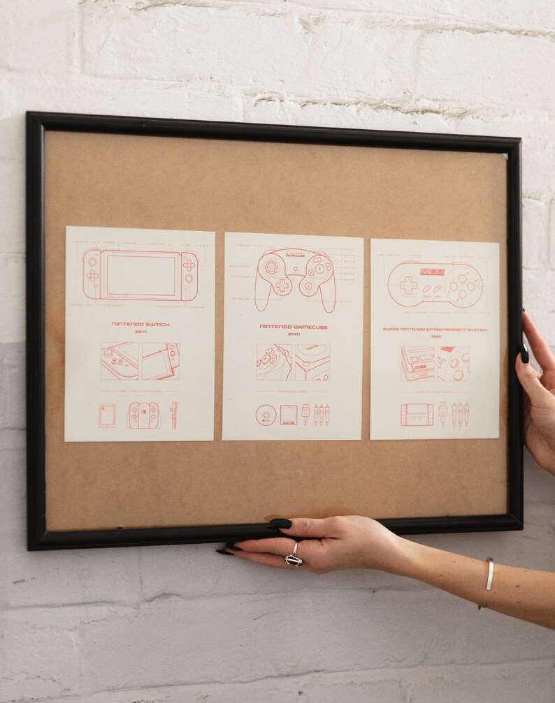 Nintendo Switch Retro Poster Gamer Poster Blueprint - Etsy