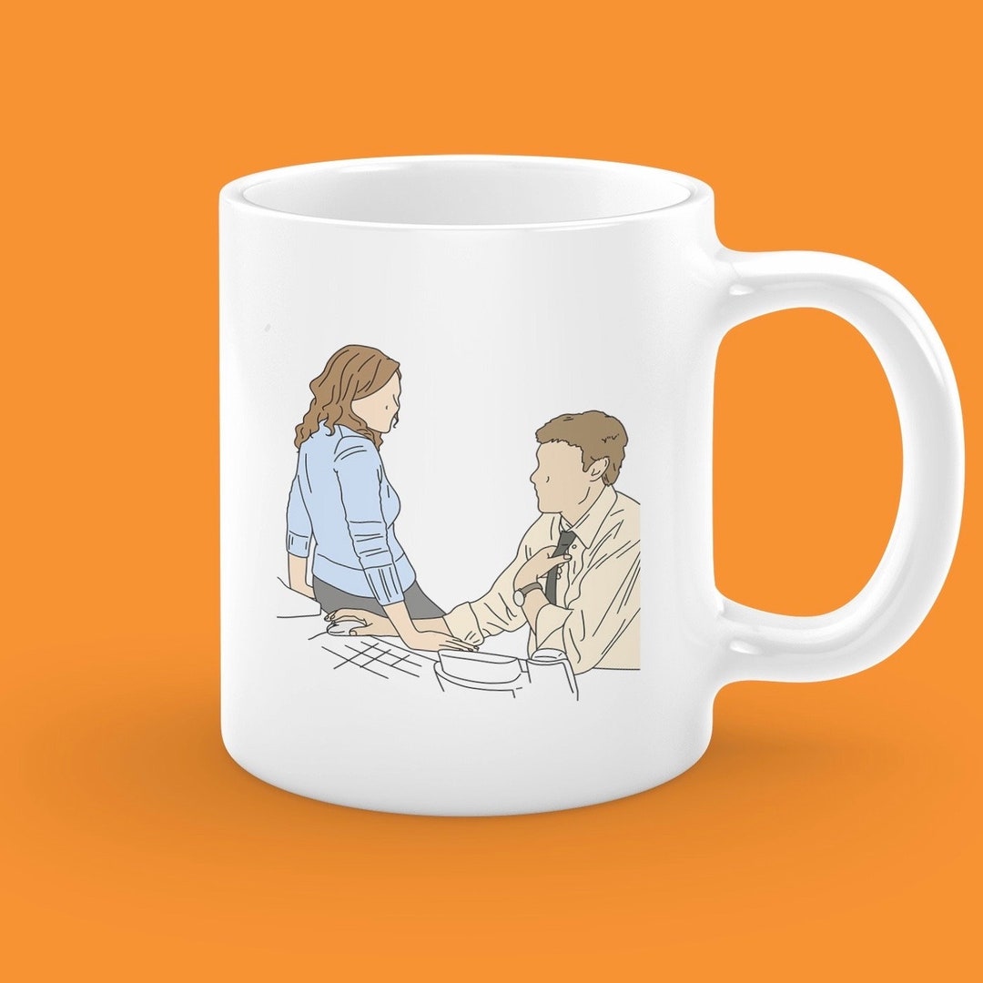 Jim and Pam the Office American Office USA Iconic Couple Hand Drawn ...