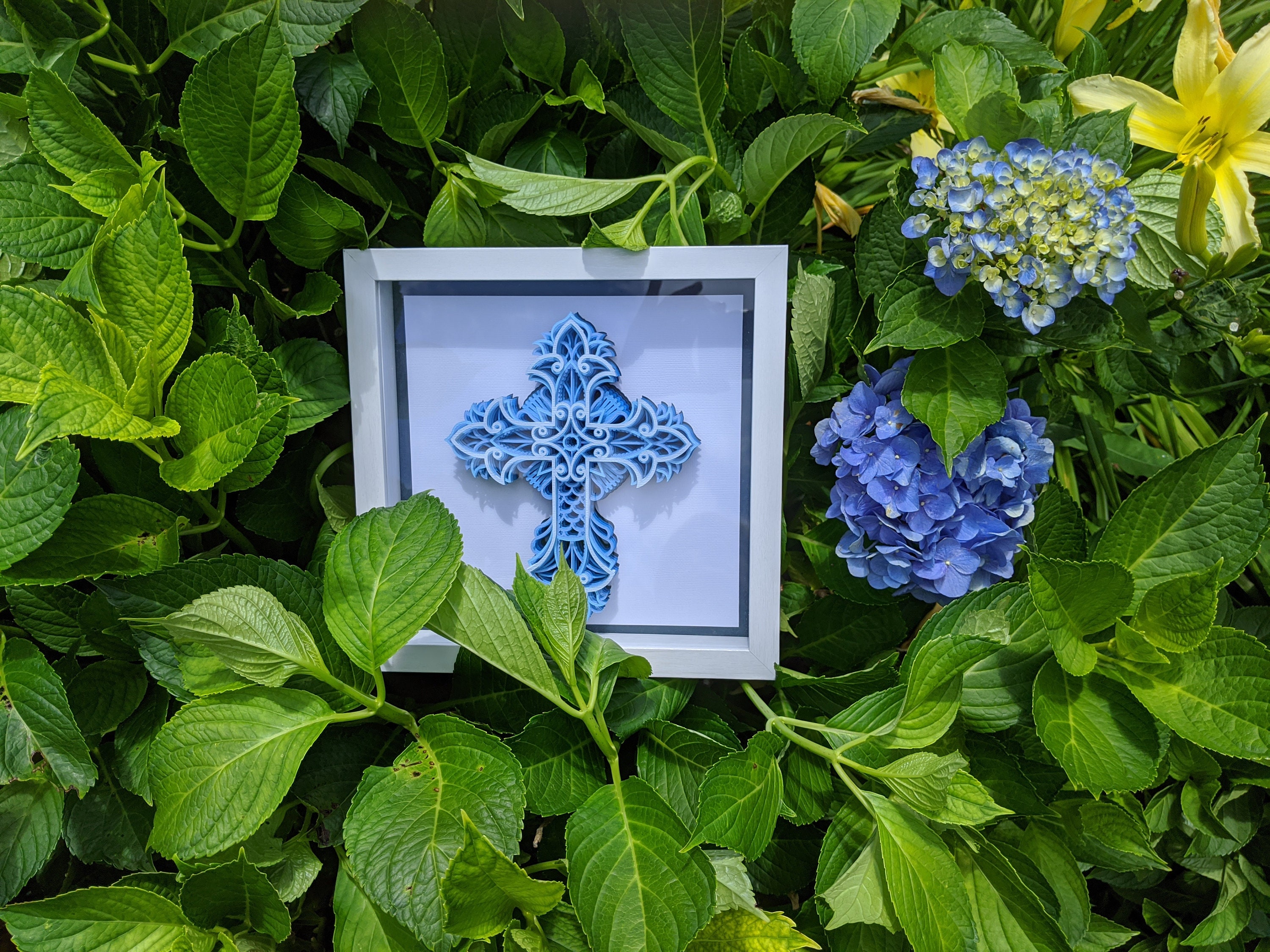 3D Cross in Shadowbox - Etsy