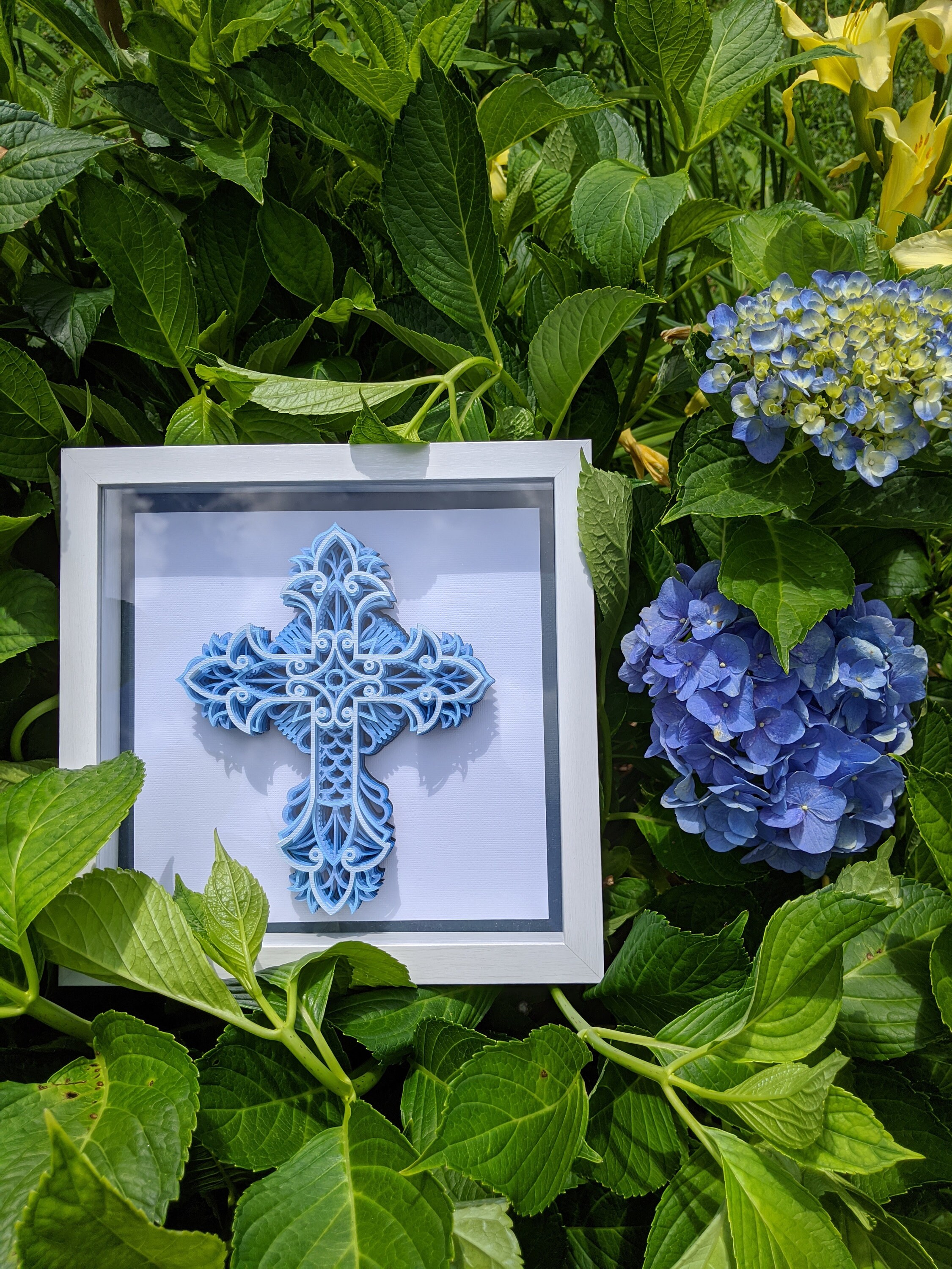3D Cross in Shadowbox - Etsy