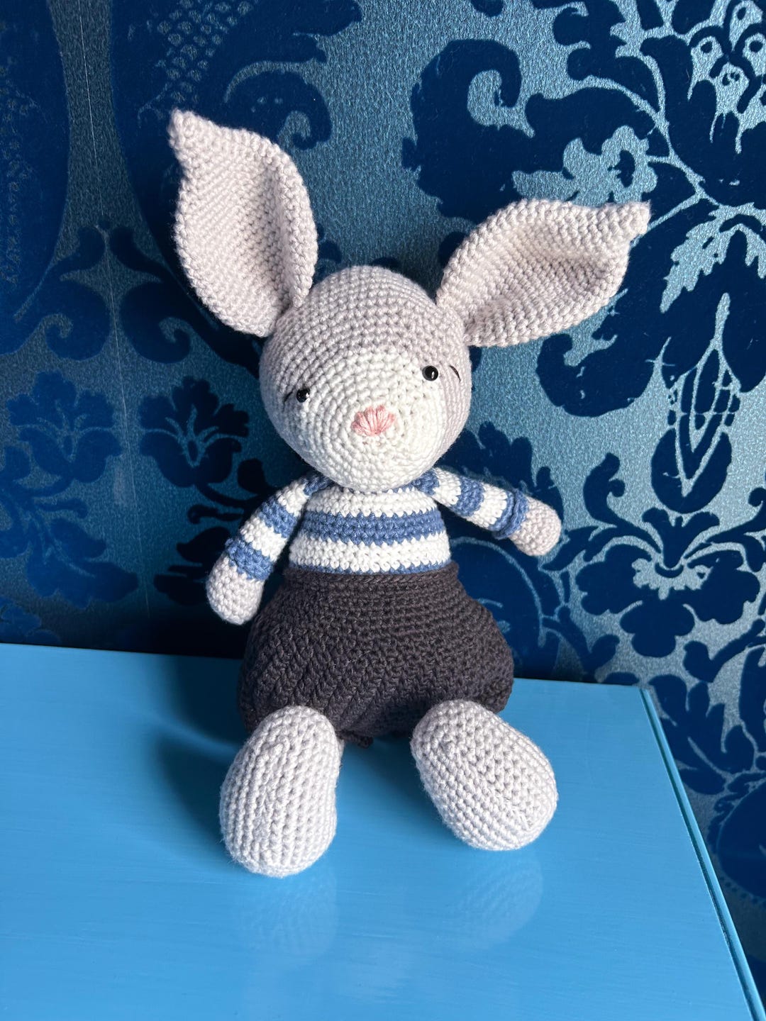 Adorable Hare Rabbit Crochet Buddy With Removable Pants | Handmade ...