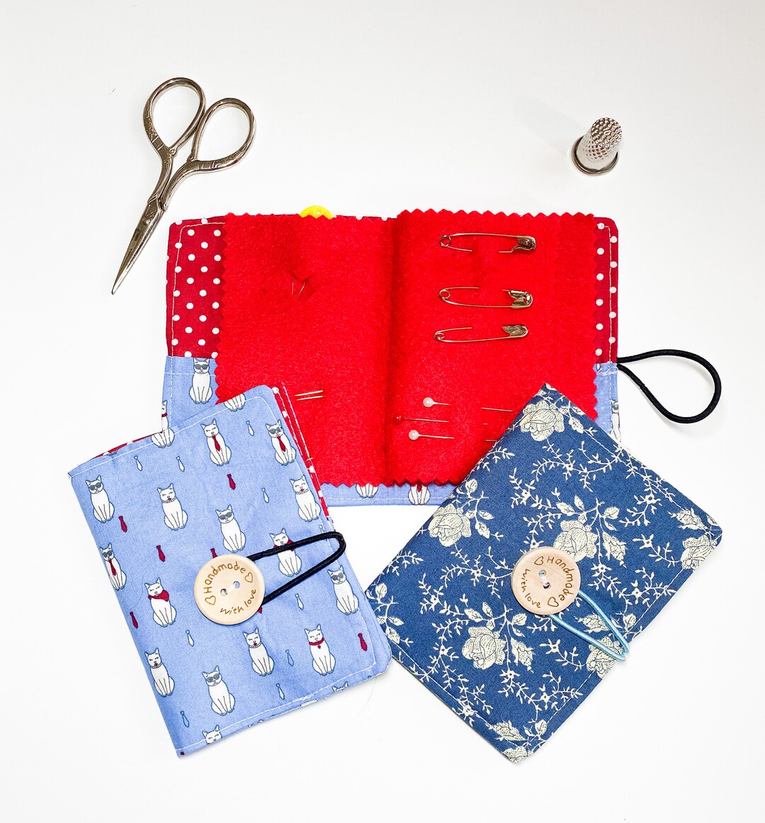 Handmade Needle Case With Pin Selection, Two Styles - Etsy UK