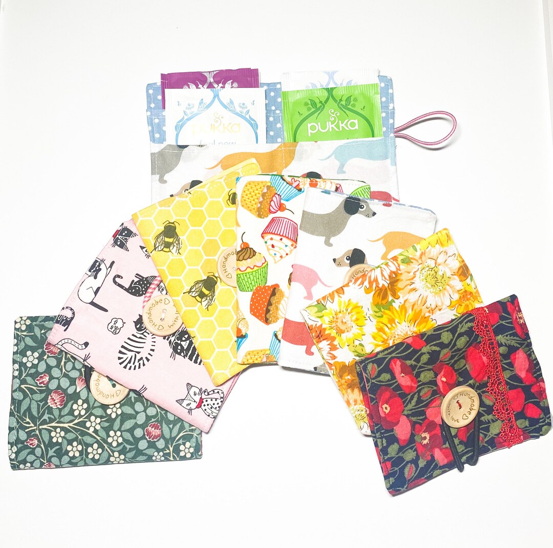 Tea Bag Case, Tea Bag Wallet, Gift for Her, Tea Lover, Choice of Five ...