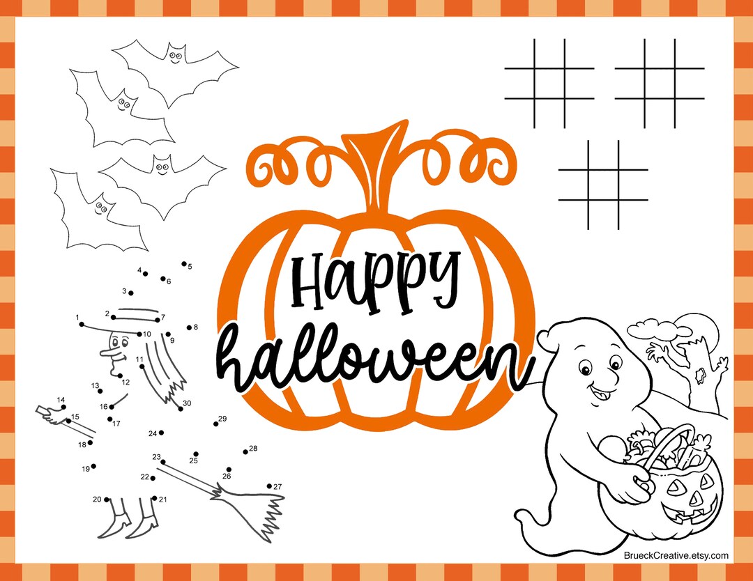 Happy Halloween (printable Placemat) - Etsy