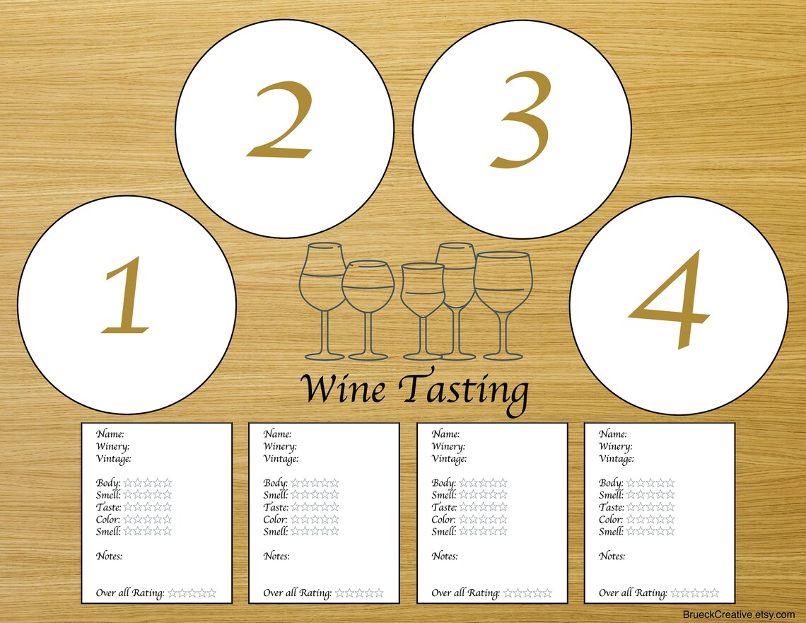 Wine Tasting Mat - Etsy
