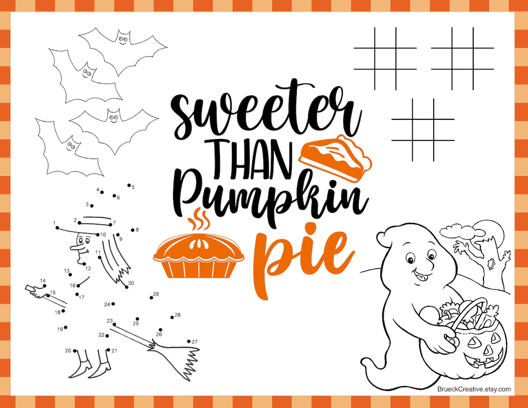 Sweeter Than Pumpkin Pie (printable Placemat) - Etsy