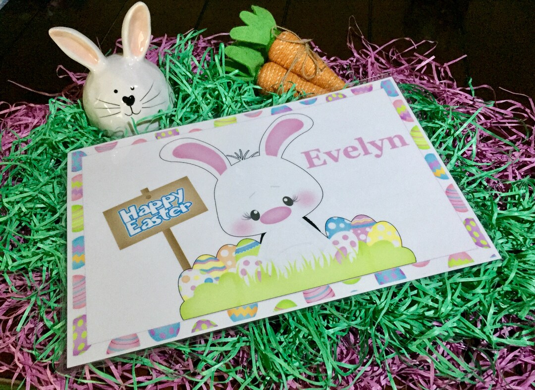 Easter Bunny Learn and Play Placemat - Etsy