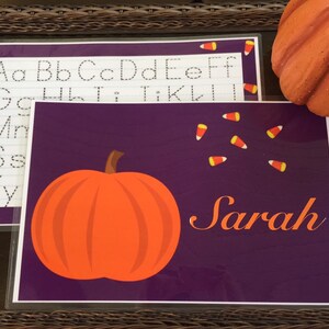 Candy Corn Personalized Learn and Play Placemat - Etsy