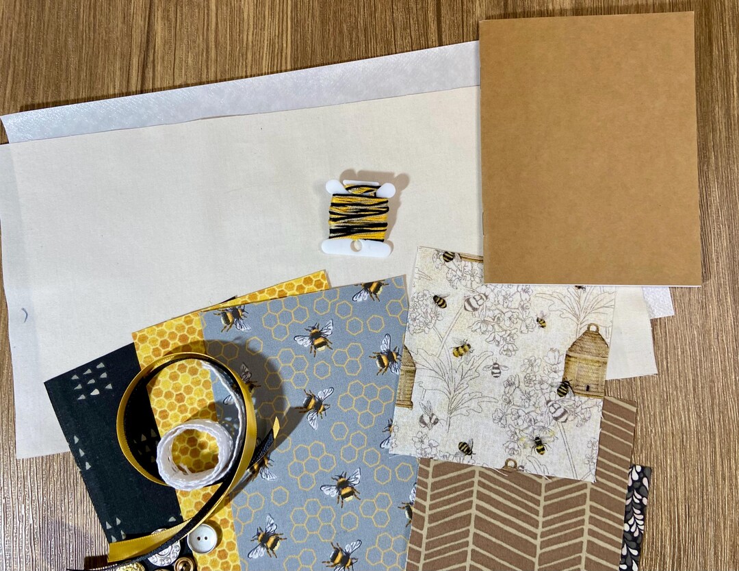 Bee Hive Slow Stitch Journal Cover Kit for Beginner Meditative Craft ...