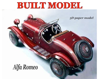 Papercraft Kit Alfa Romeo 1750 Car 3d Paper Model Crafting Kit PDF ...