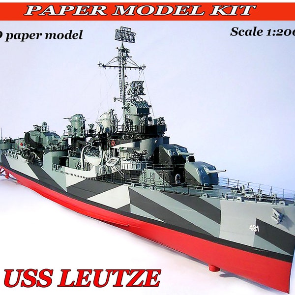 Model Ship Kit Paper Model Warships Papercraft 3d Ship Paper Model ...