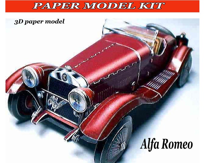 Papercraft Kit Roadster Car 3d Paper Model Crafting Kit PDF Plans to ...
