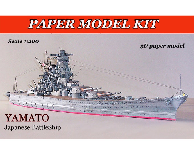 Paper Model Warships Papercraft 3d Ship Model Kit Battleship - Etsy UK