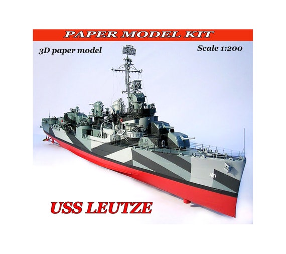 Model ship kit Paper model warships Papercraft 3d ship Paper | Etsy