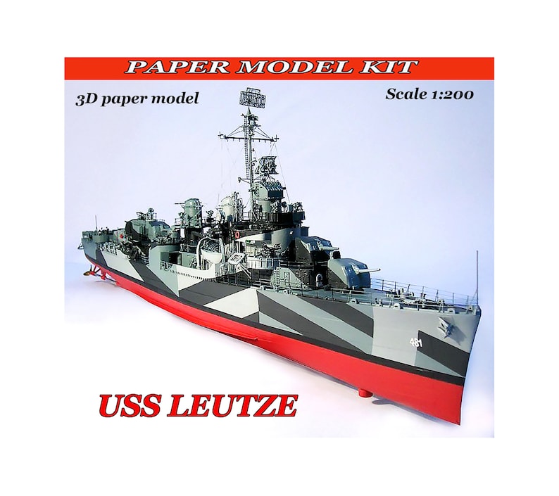 Model Ship Kit Paper Model Warships Papercraft 3d Ship Paper Model ...