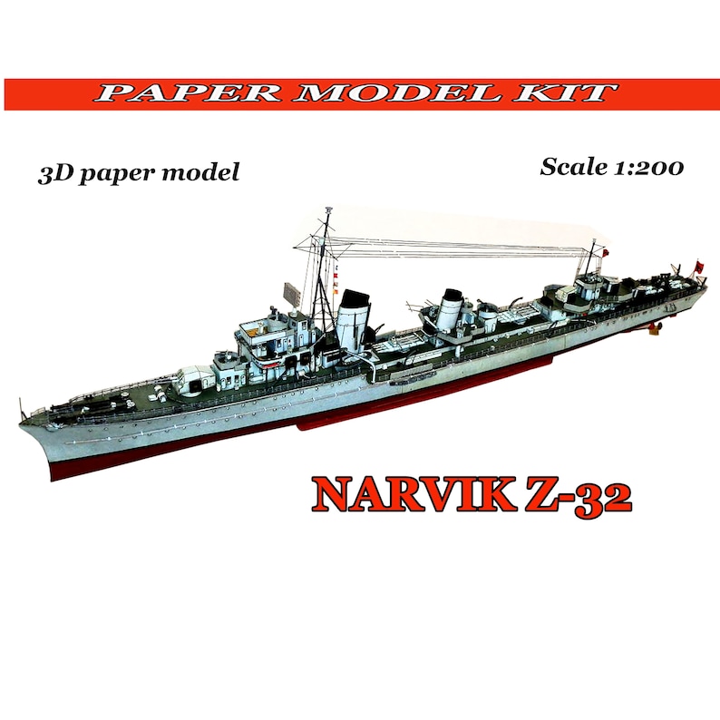 Paper Model Warships Papercraft 3d Ship Model Kit Battleship Paper Ship ...