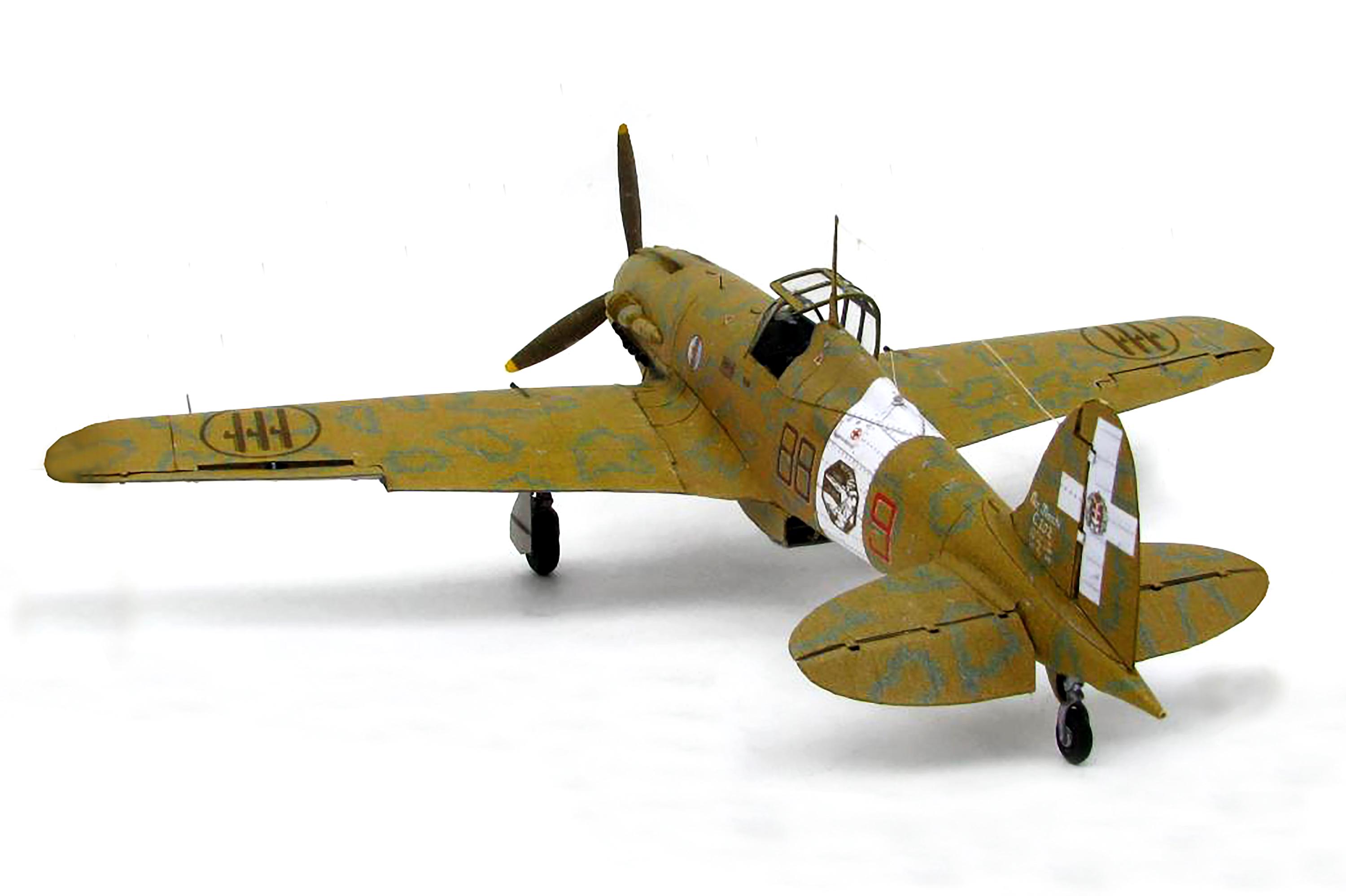 Paper Model Airplan Italian Fighter Macchi C.202 Airplane Kit Paper ...