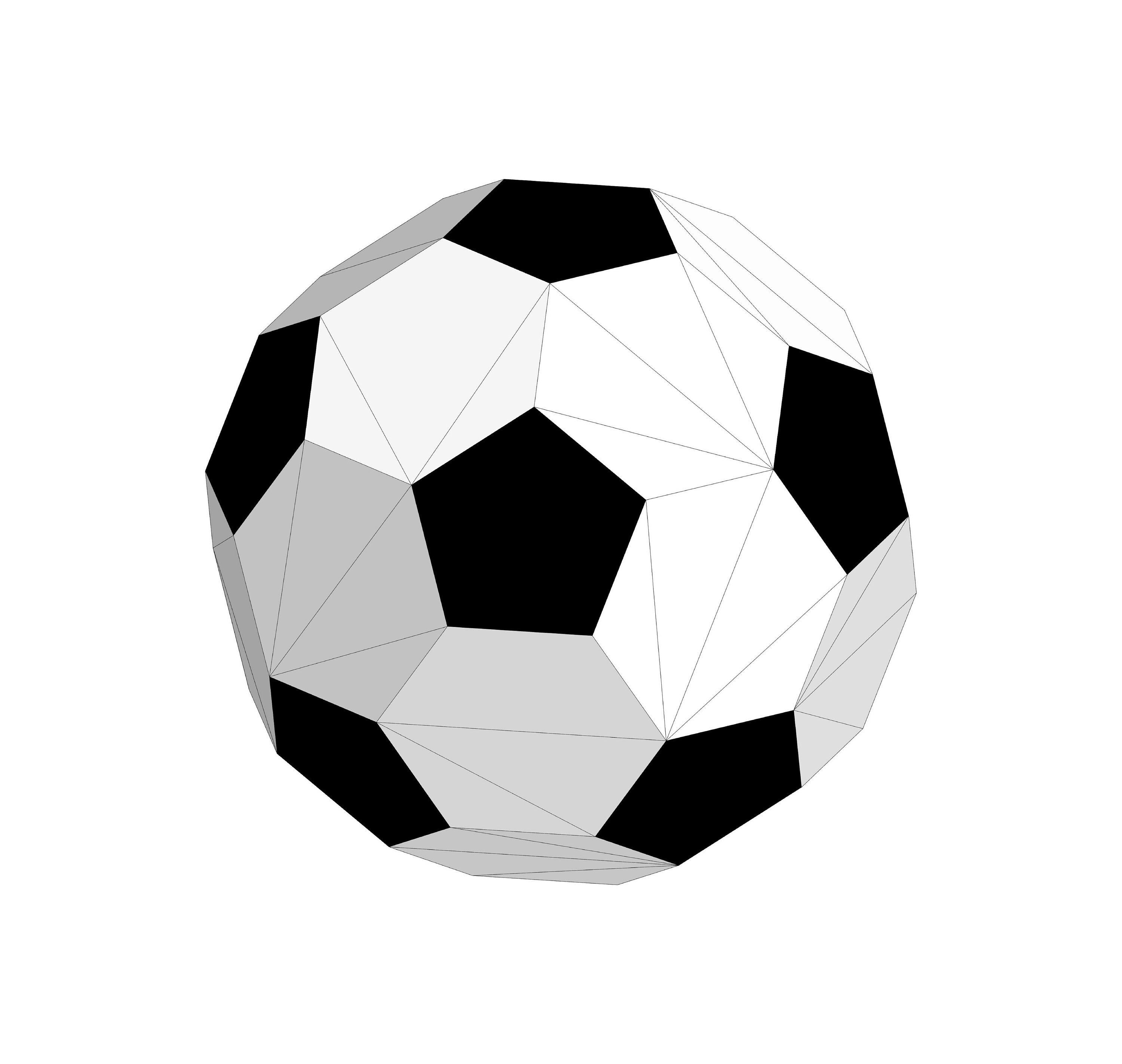 Paper Model Soccer Ball Papercraft 3d Ball Paper Model Pdf Paper Model ...