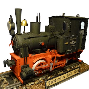 Model Train Set Paper Model Kit Papercraft 3d Paper Model Plans Model ...