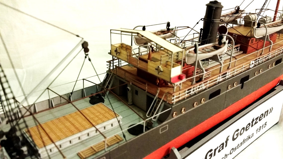 Model Ship Kit Paper Model Warships Papercraft 3d Ship Paper Model ...