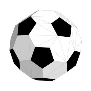 Paper Model Soccer Ball Papercraft 3d Ball Paper Model Pdf Paper Model ...