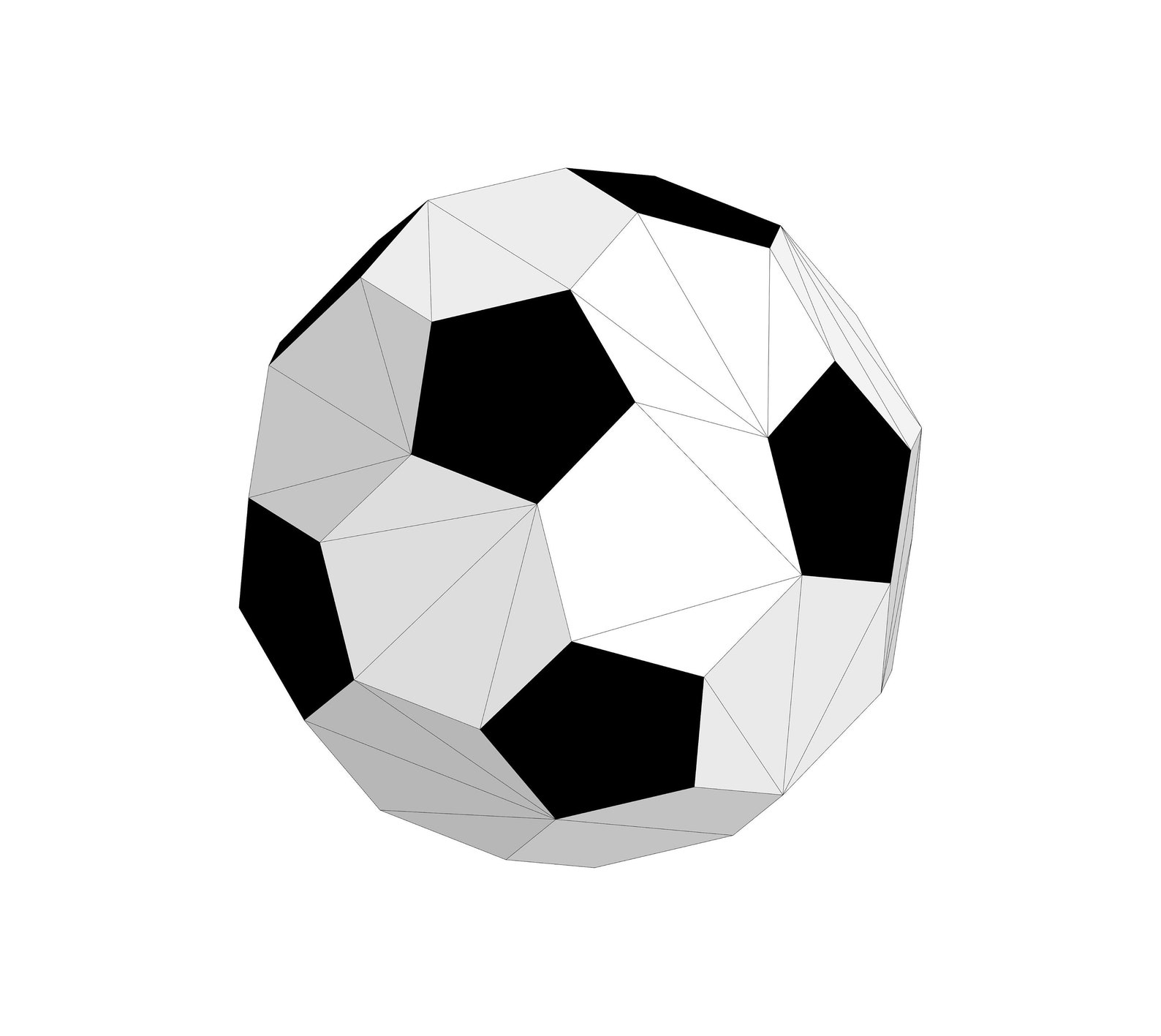 Paper Model Soccer Ball Papercraft 3d Ball Paper Model Pdf Paper Model ...
