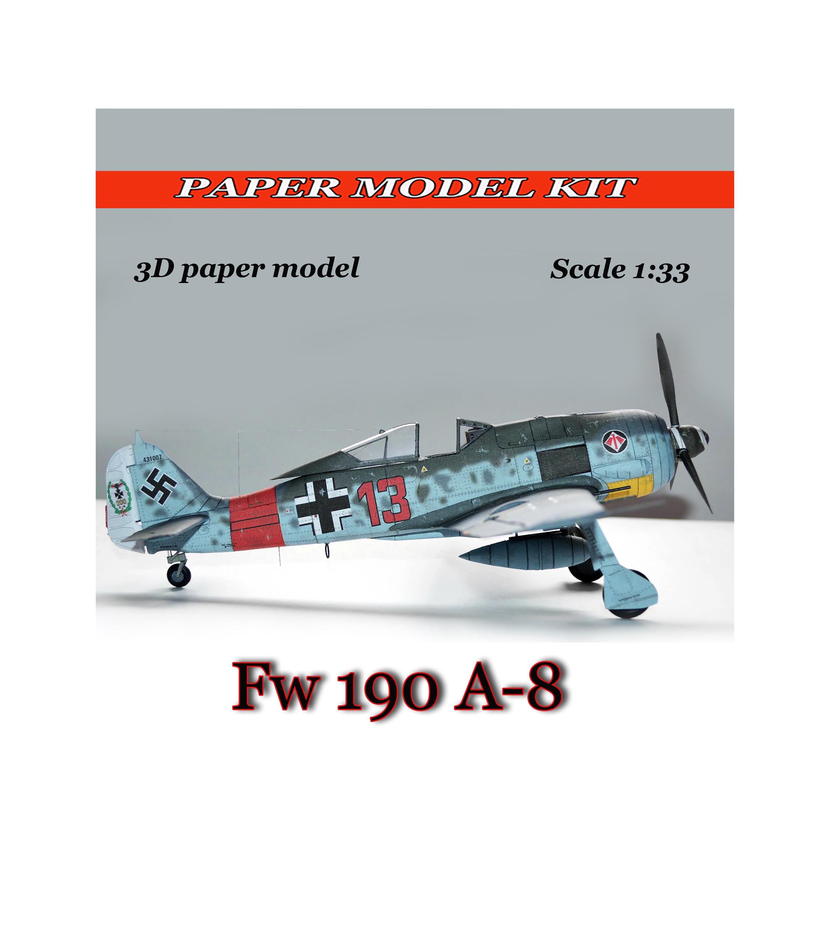 Paper Model Airplan Airplane Kit Paper Model Kit Papercraft 3d Pdf ...