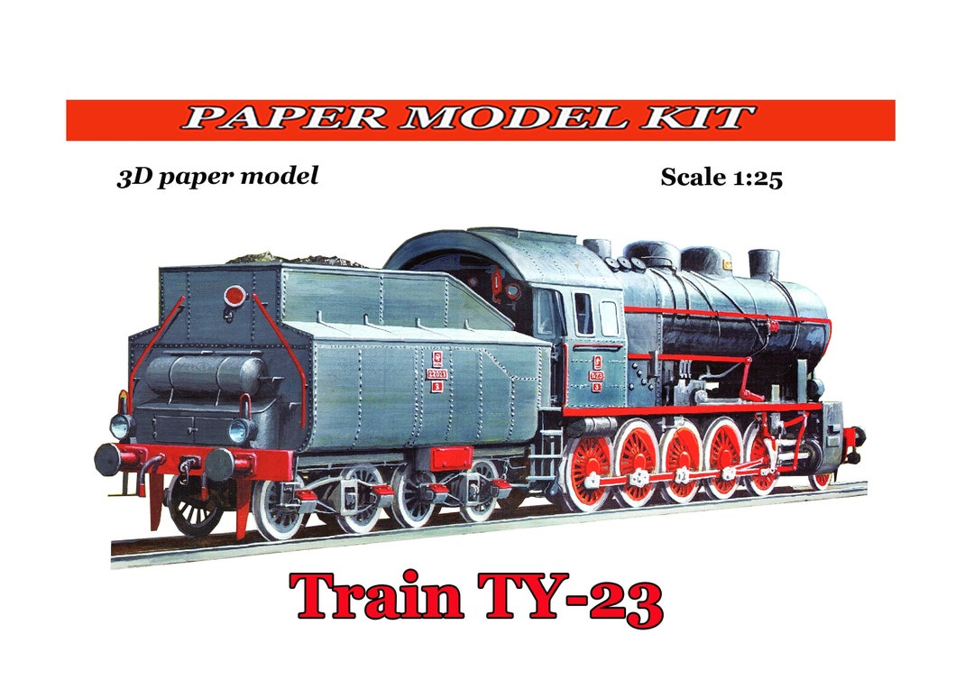 Train Model Kit Paper Model Train Papercraft 3D Printable Diy How to ...