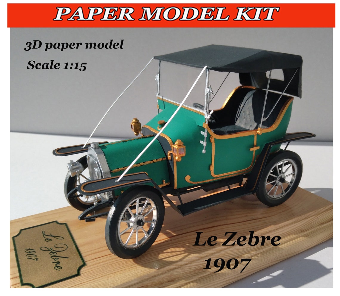 Paper Model Car Paper Model Kit Papercraft 3d Car Model Kits Handmade ...