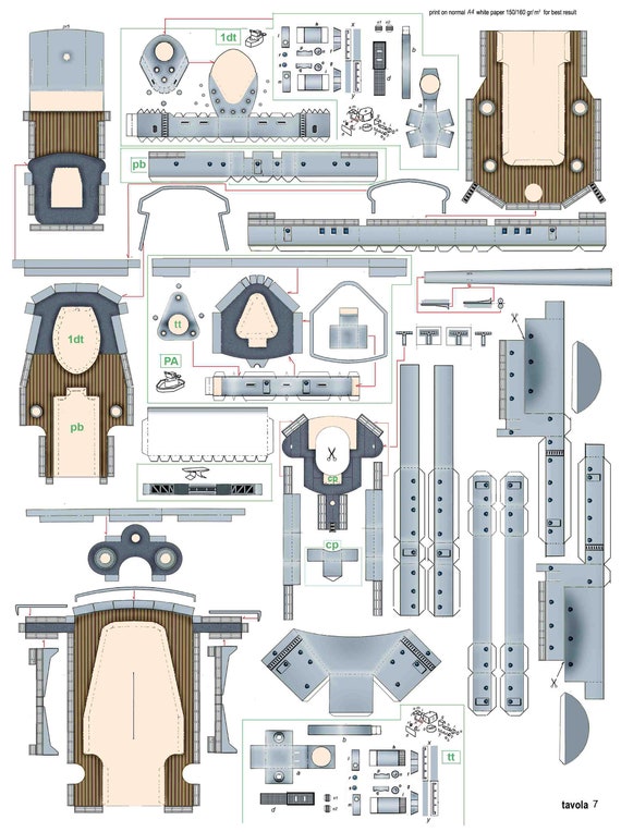 Paper Models Ship Card
