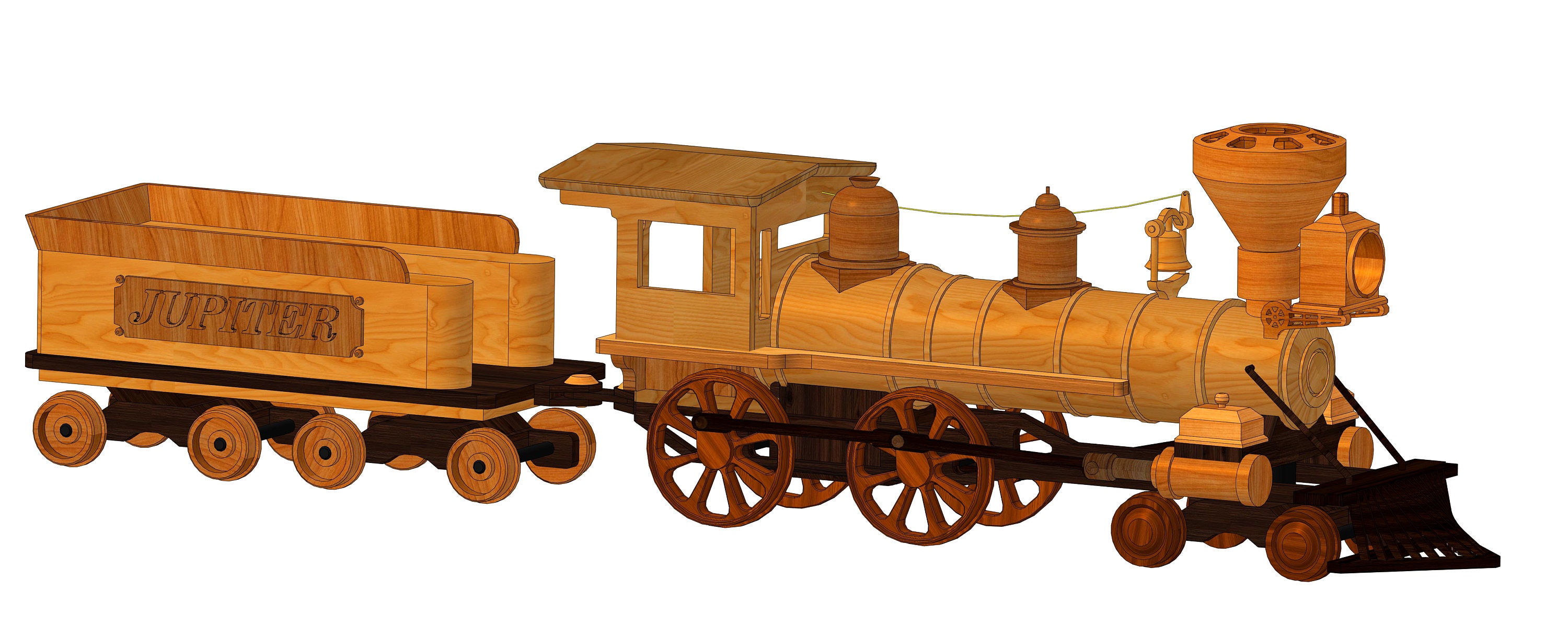 Wooden Train Blueprints