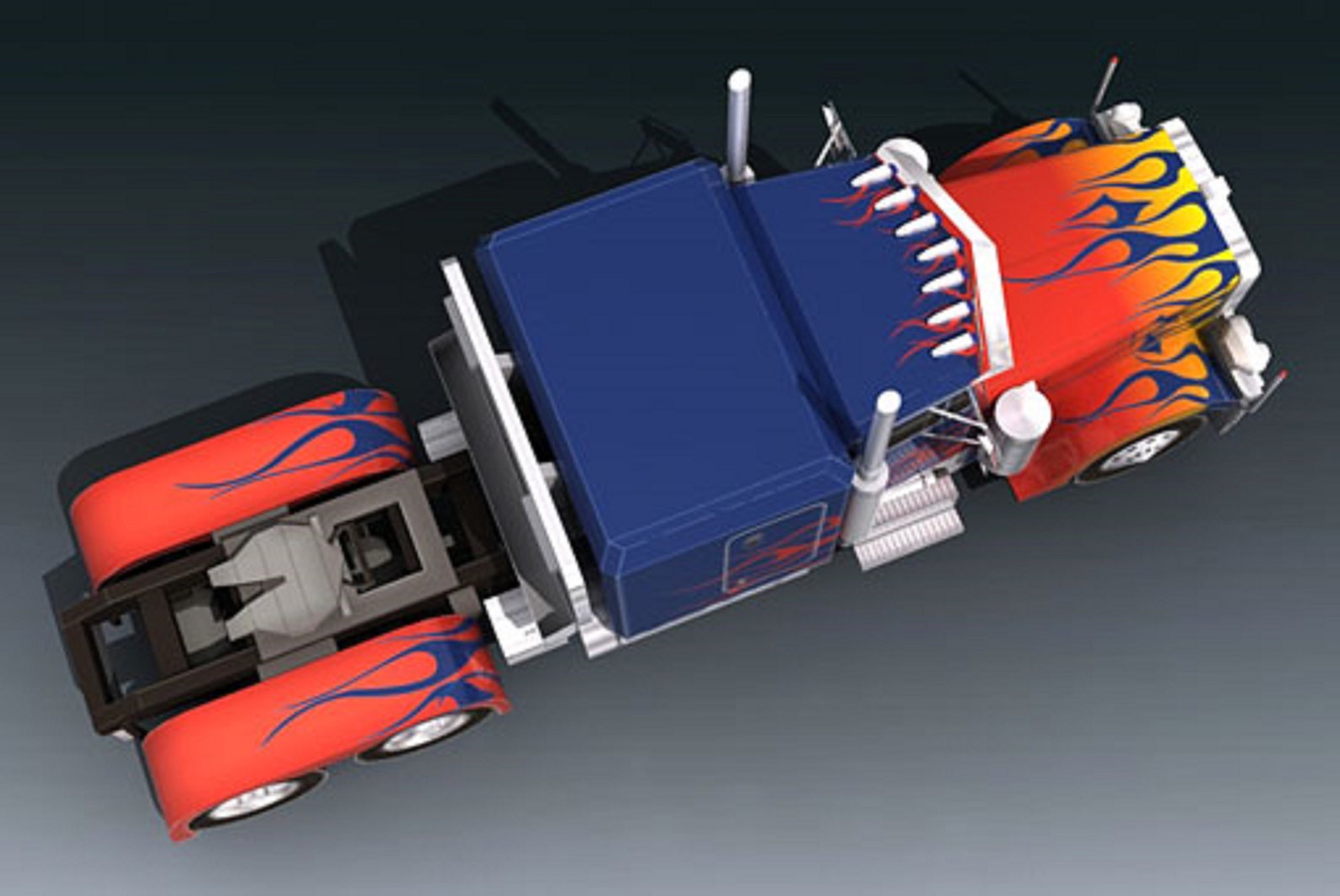 Truck Model Kit Paper Model Kit Peterbilt 379 Papercraft 3D Printable ...