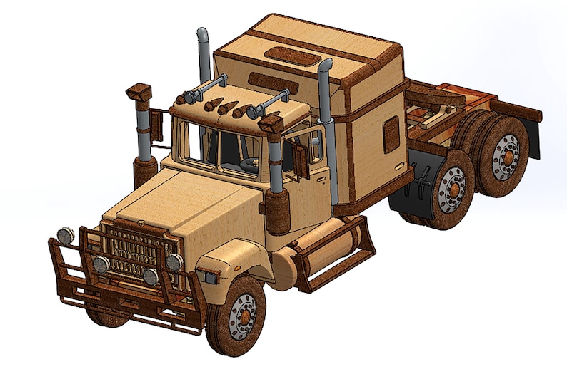 Wooden Model Truck Wooden Toys Plans Wooden Model Kit Peterbilt 389 ...