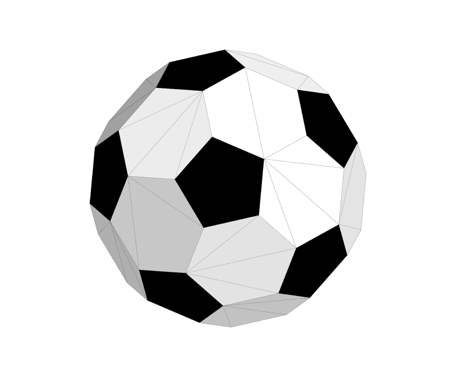 Paper Model Soccer Ball Papercraft 3d Ball Paper Model Pdf Paper Model ...