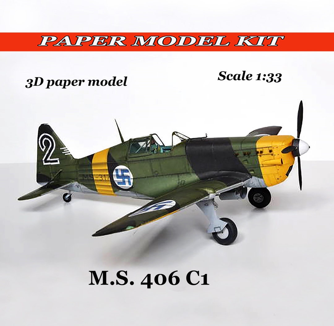 Model Airplan MS406C1 Paper Model Kit Paper Model Airplan Papercraft 3d ...
