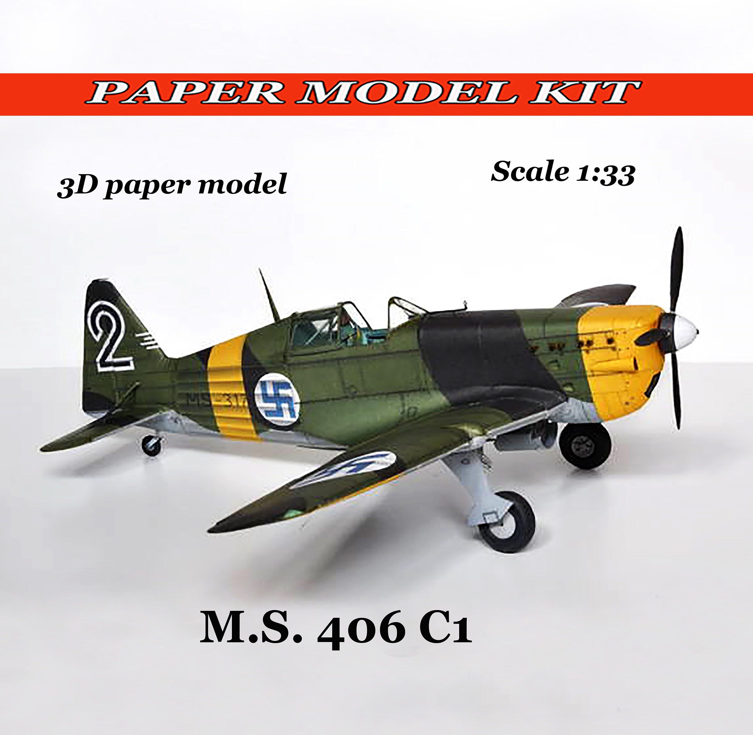 Model Airplan MS406C1 Paper Model Kit Paper Model Airplan Papercraft 3d ...